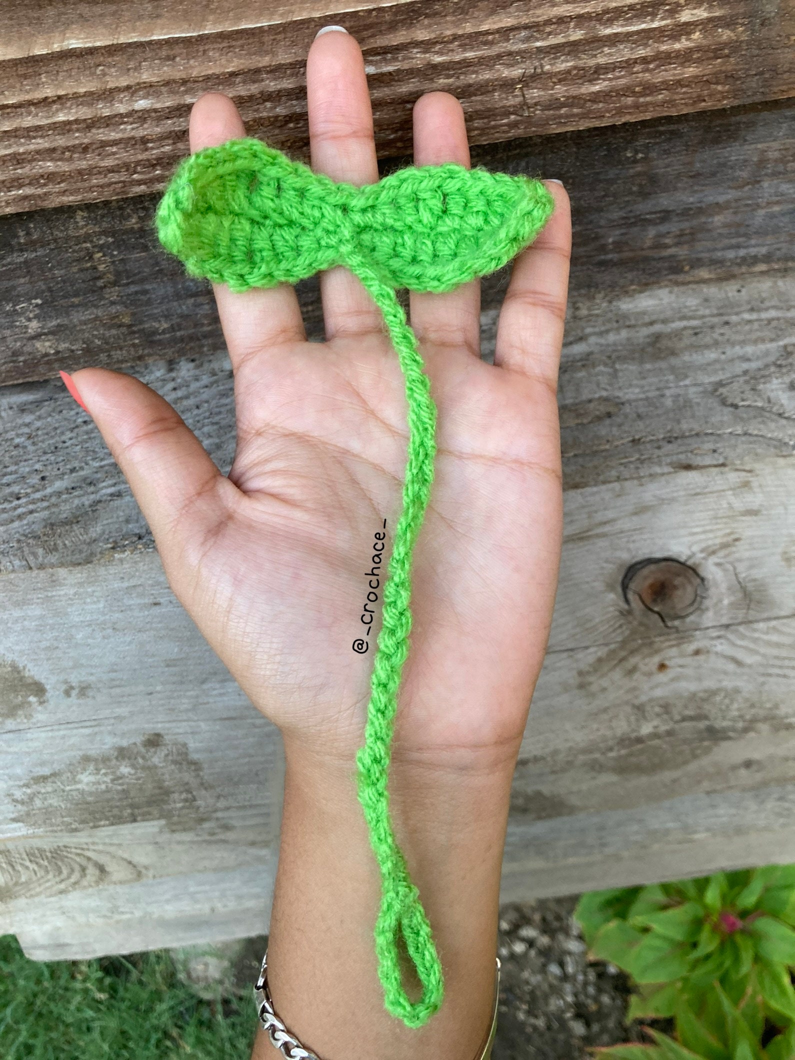 Crochet Leaf Sprout for Headset Accessory, Bookmark, and Cable ...