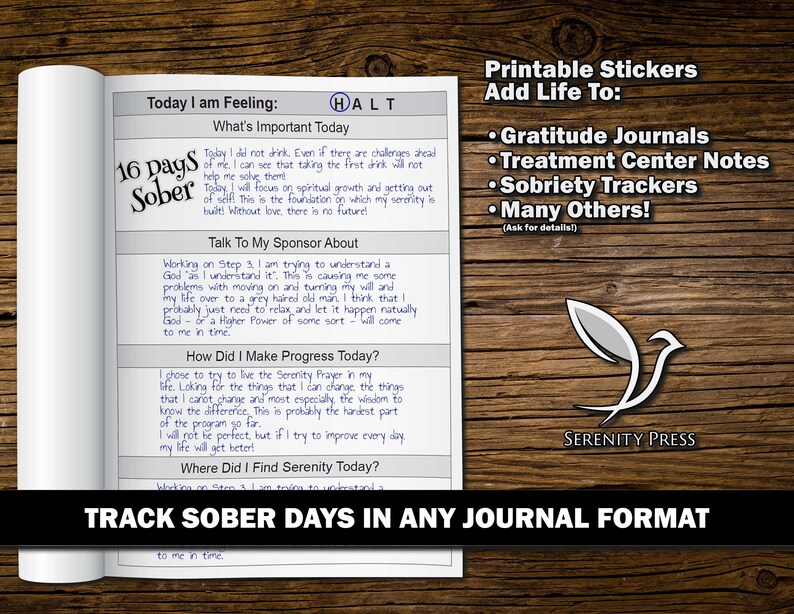 Sober Day Tracker 1-60 Printable Stickers, Sobriety Tracker Stickers 12 ...