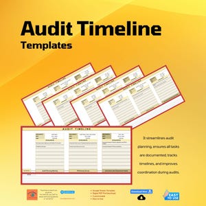 Audit Timeline Template, Audit Planning Tool, Compliance Timeline ...
