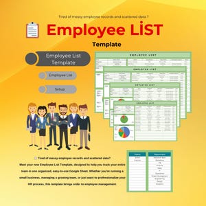 Employee List Template, Organize Employee Details, Track Roles and ...