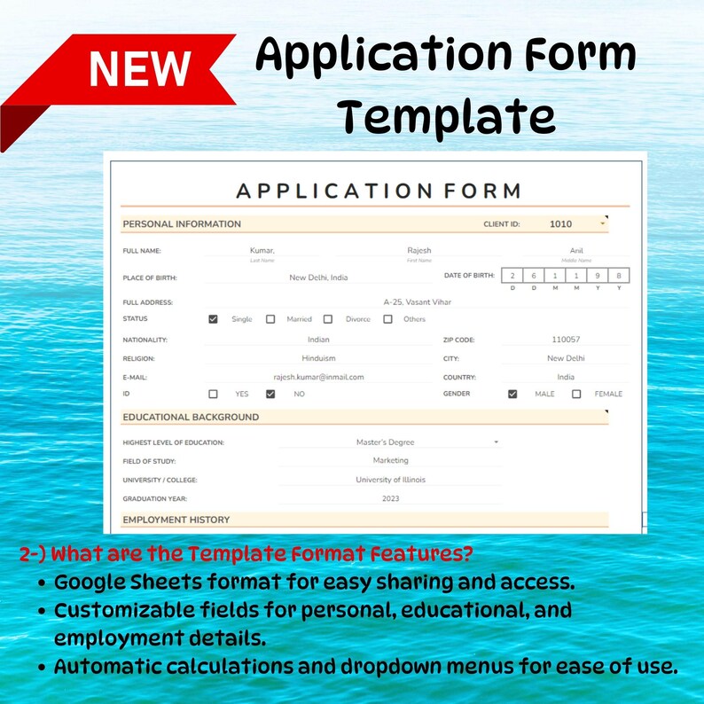 Application Form Template, Streamline Job Applications, Easy ...