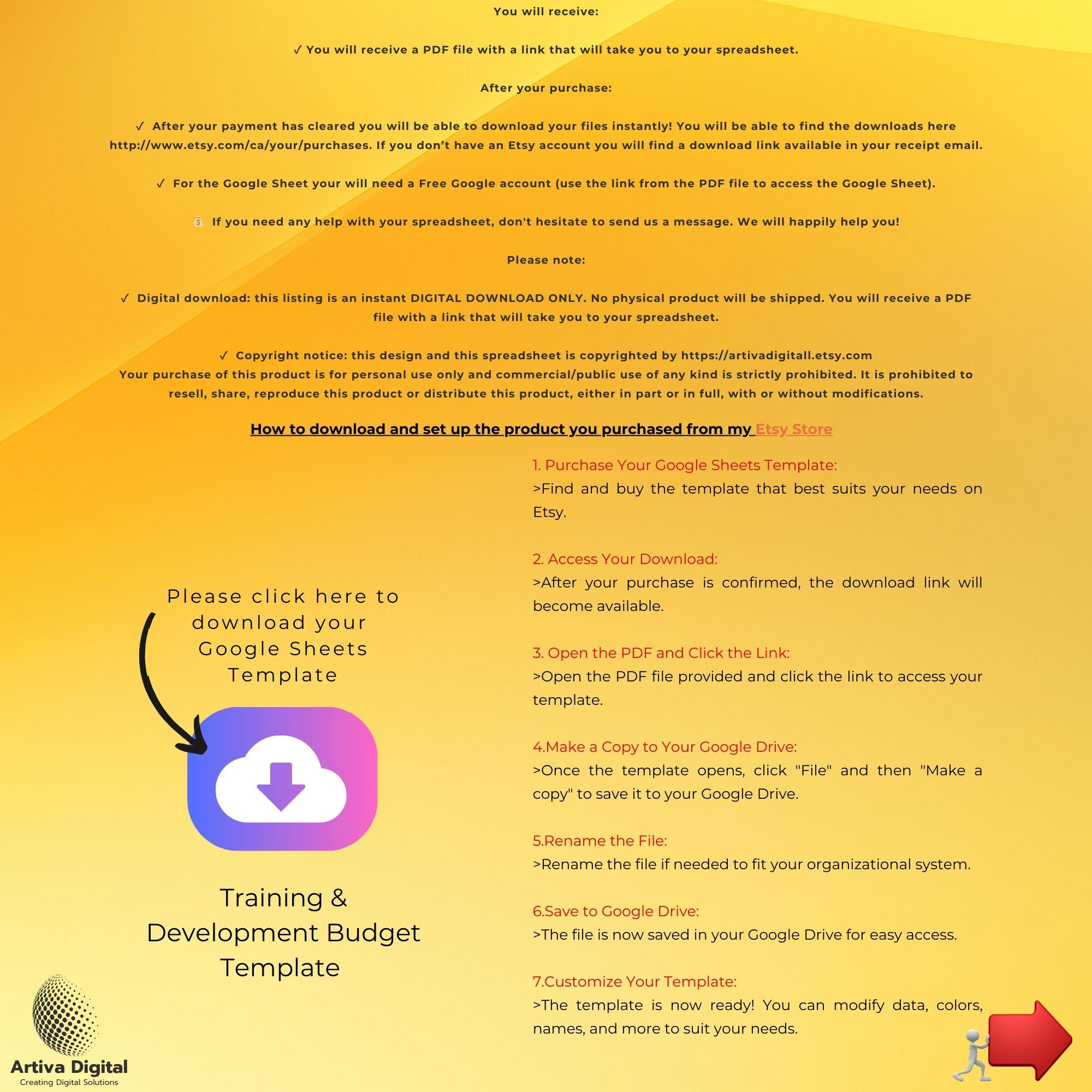 Training and Development Budget Template, Google Sheets, Employee ...