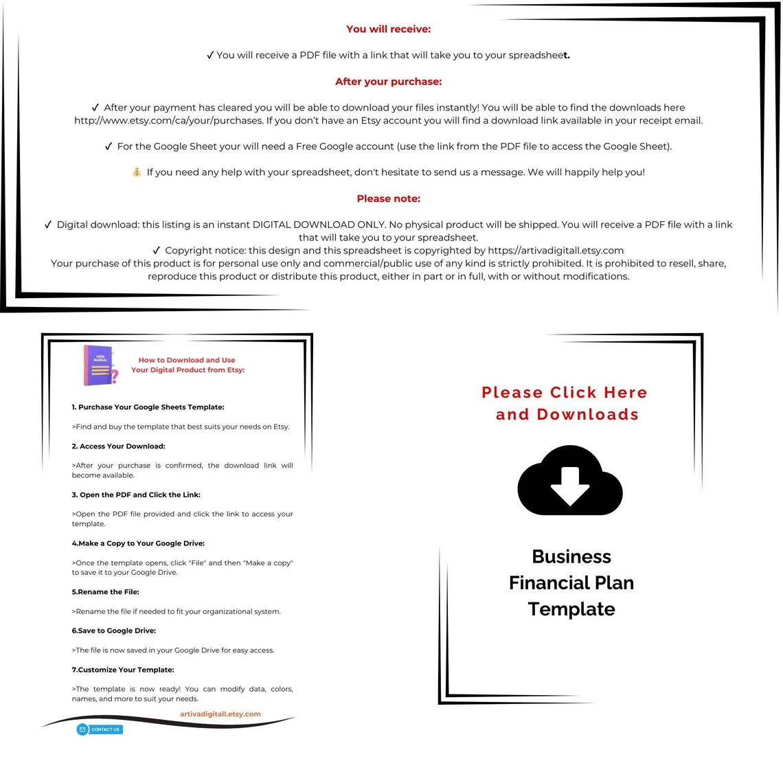 Business Financial Plan Template, Google Sheets for Forecasting ...
