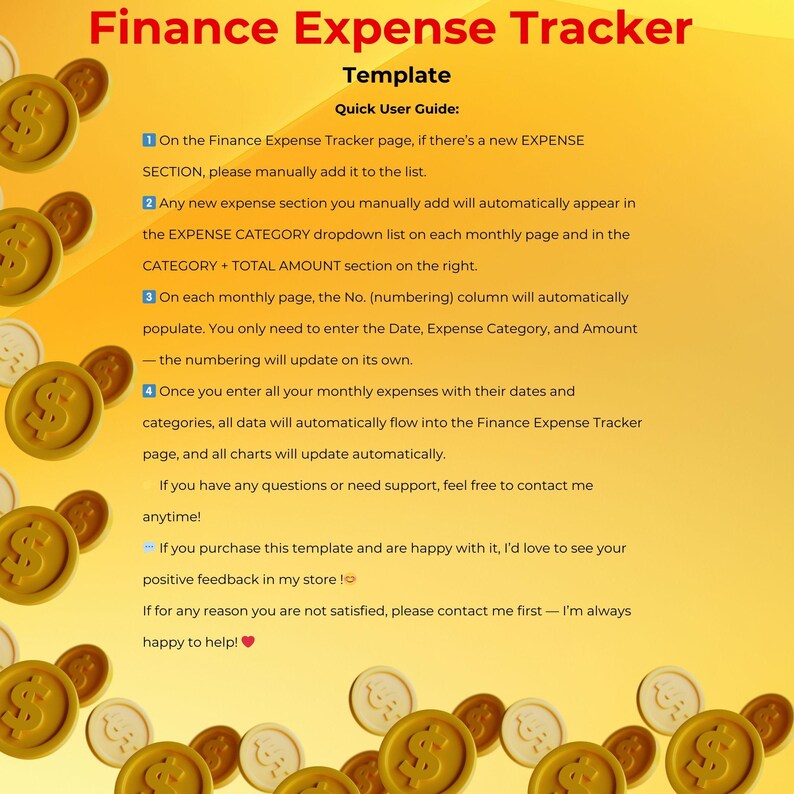 Finance Expense Tracker Template, Google Sheets Budget Planner, Monthly ...