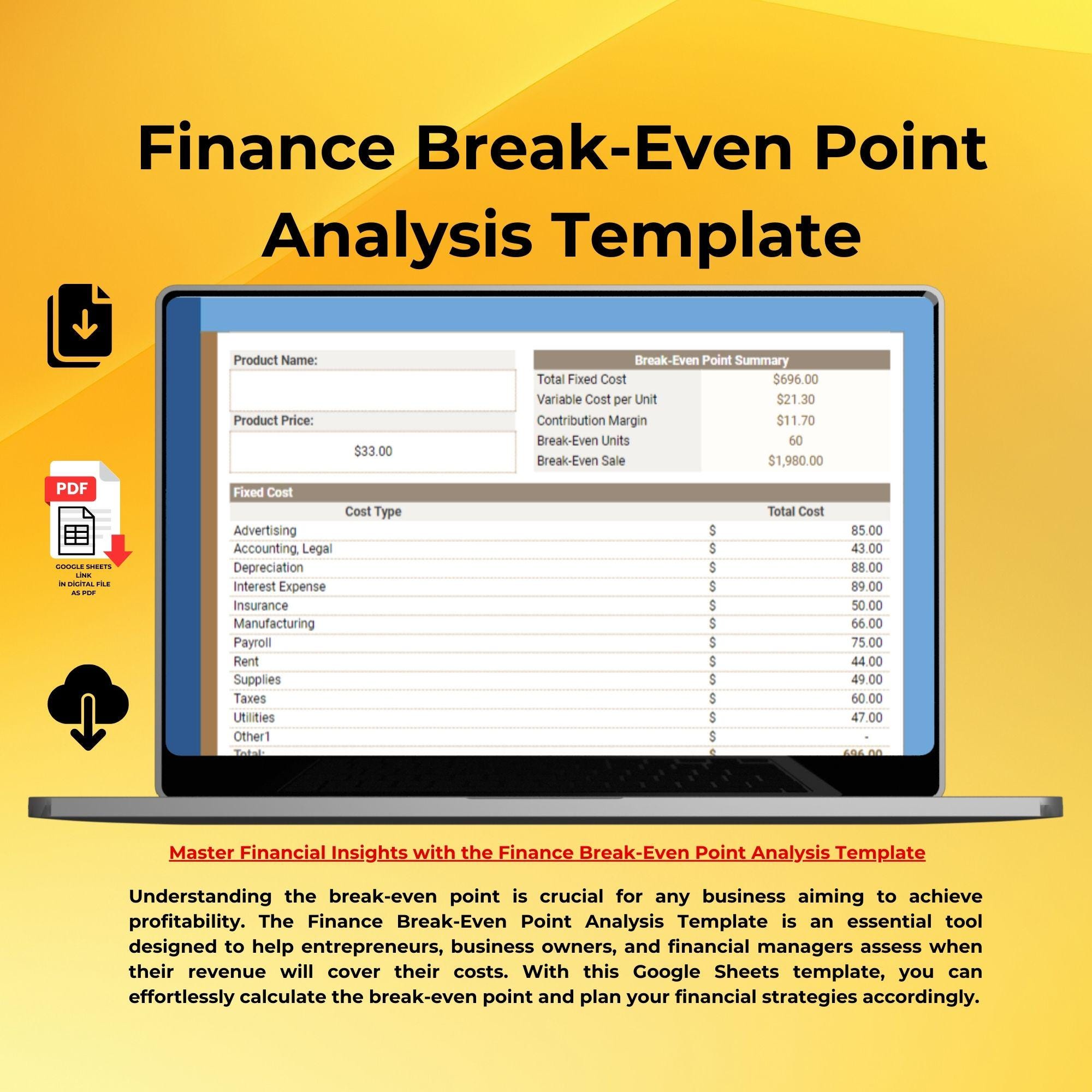 Break Even Chart Template