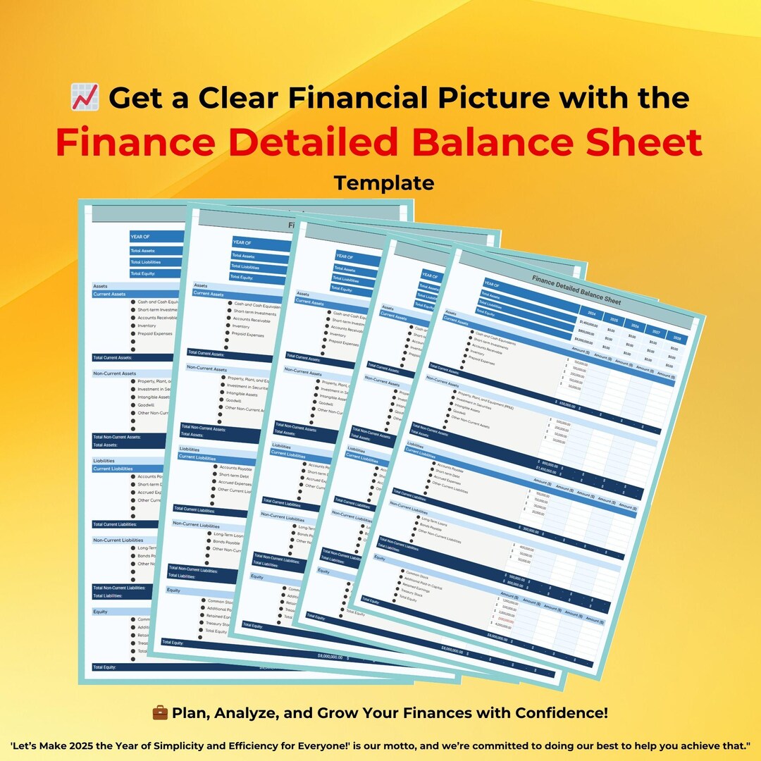 Finance Detailed Balance Sheet Template, Google Sheets for Financial ...