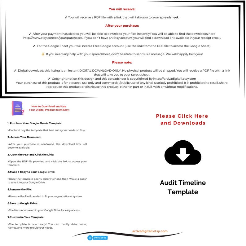 Audit Timeline Template, Audit Planning Tool, Compliance Timeline ...