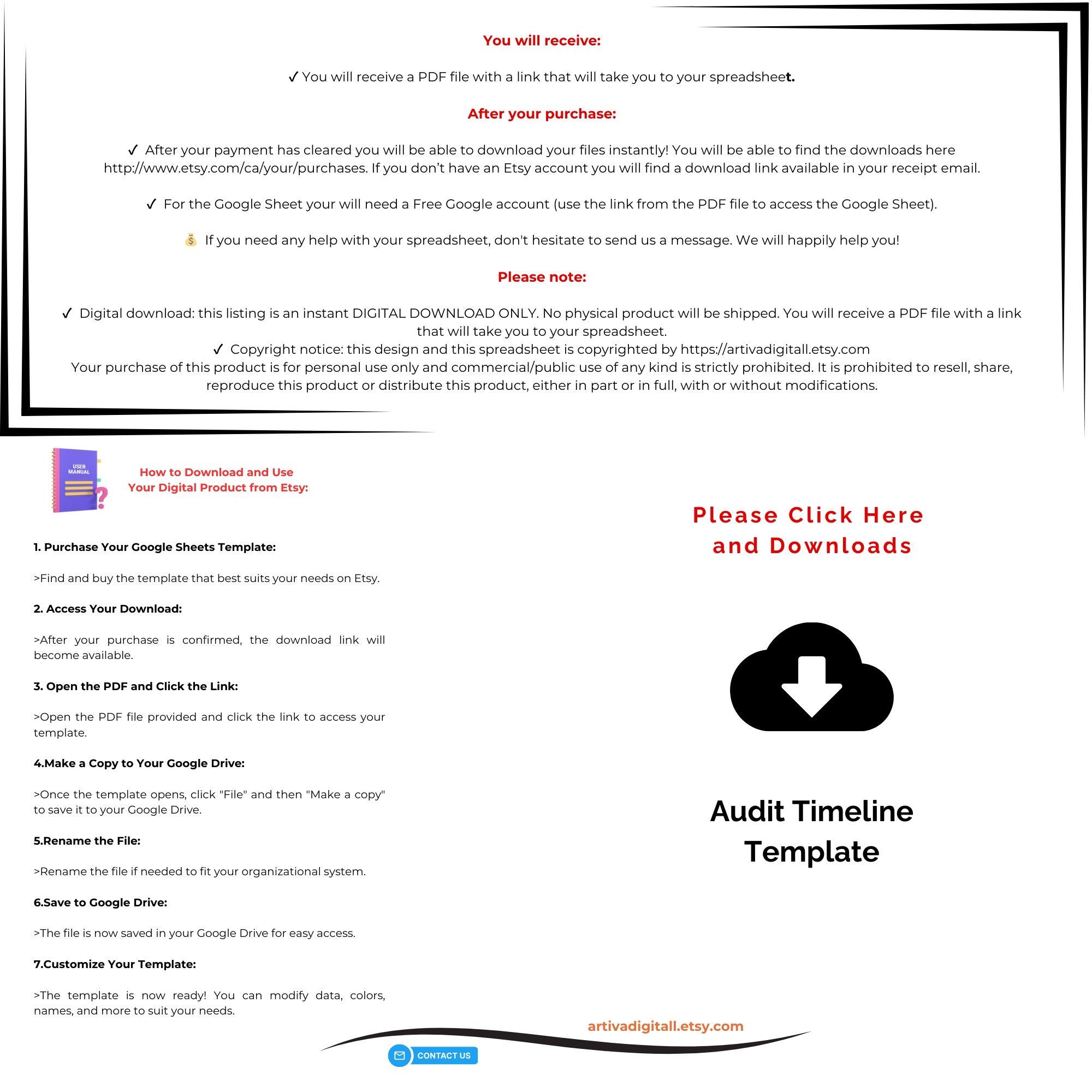Audit Timeline Template, Audit Planning Tool, Compliance Timeline ...