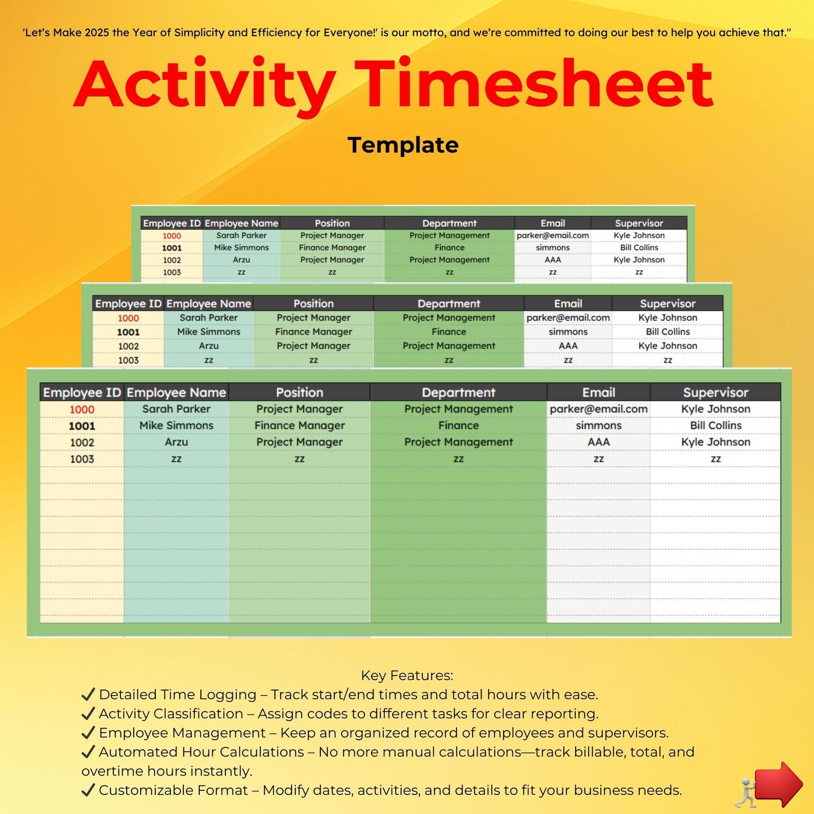 Activity Timesheet Template, Google Sheets, Track Work Hours, Employee ...
