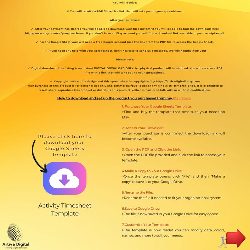 Activity Timesheet Template, Google Sheets, Track Work Hours, Employee ...