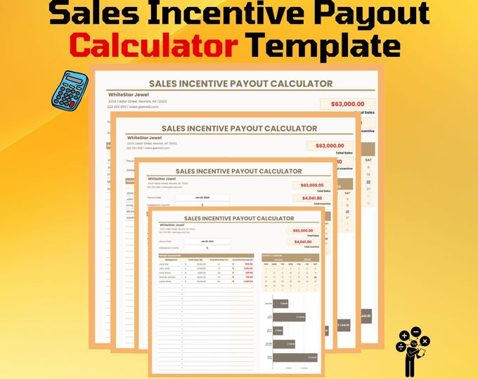 Employee Bonus Excel Template, Incentive Plan Calculation Spreadsheet - Etsy Canada