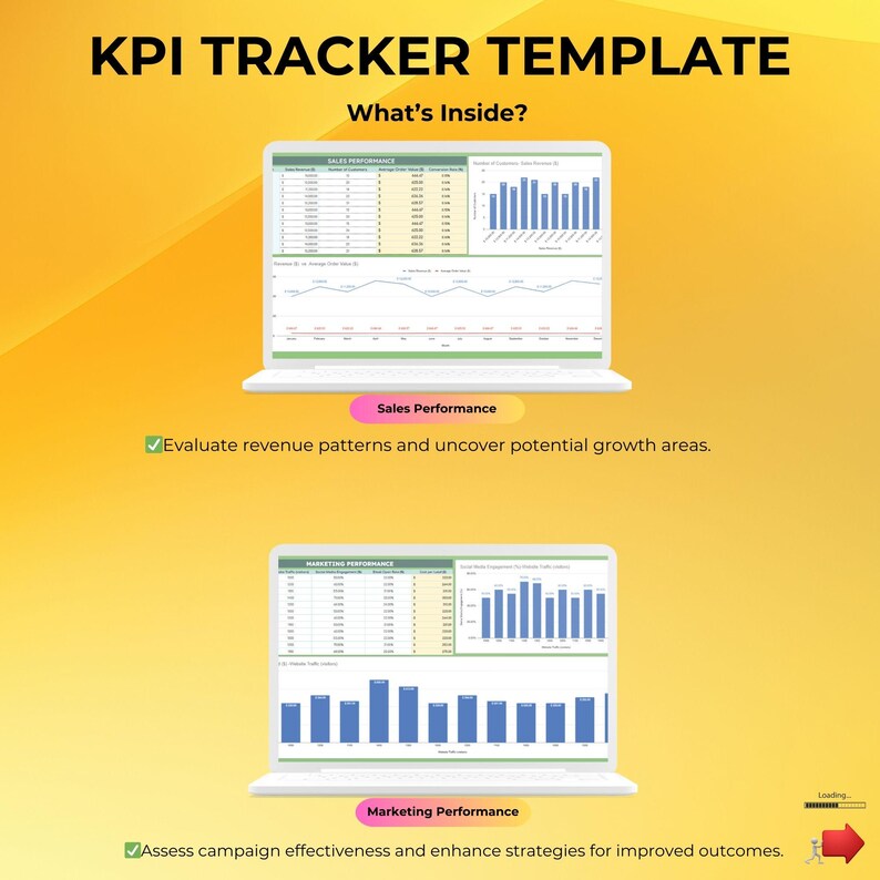 Plantilla de seguimiento de KPI para hojas de cálculo de Google/panel ...