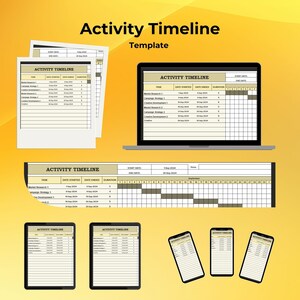 Activity Timeline Template, Google Sheet Editable Event Planner ...