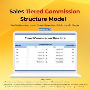 Sales Tiered Commission Structure Template, Google Sheets, Sales ...