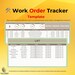 Work Order Tracker Template, Google Sheets for Job Tracking, Task ...