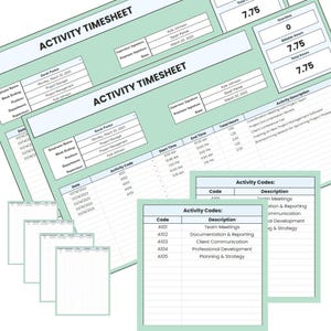 Activity Timesheet Template, Google Sheets, Track Work Hours, Employee ...
