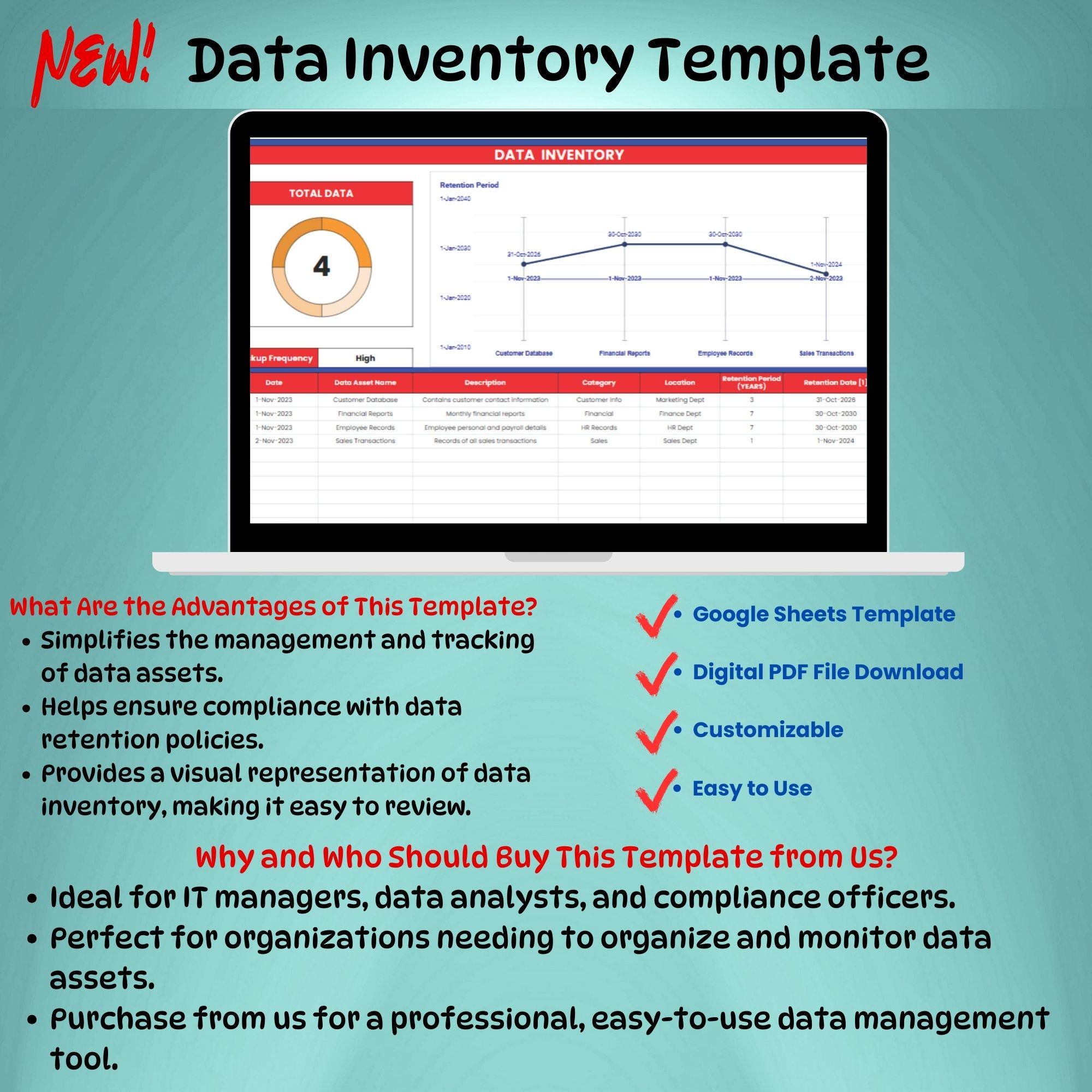 Data Inventory Template, Track and Manage Data Assets, Simplify Data ...