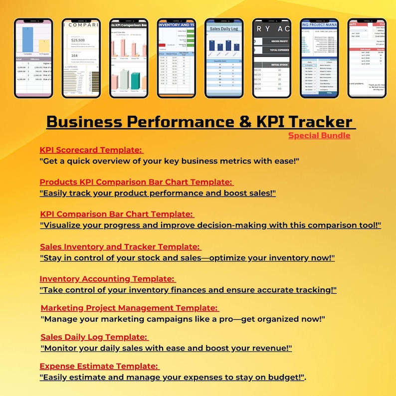 Business Performance & KPI Tracker, KPI Dashboard, Business Metrics, Performance Management ...