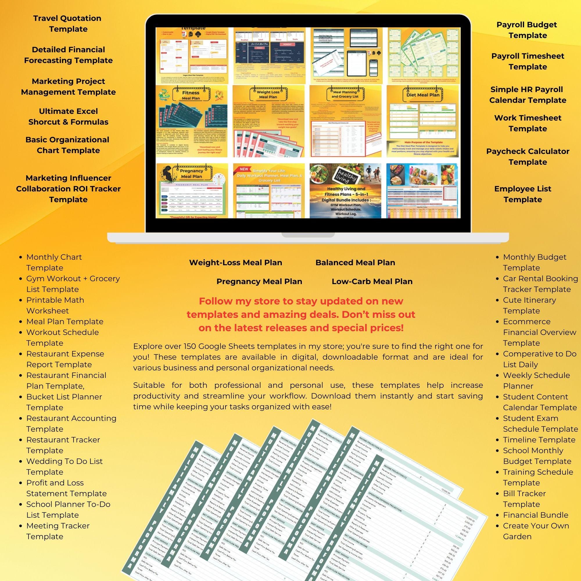 Multifamily Proforma Template, Real Estate Investment, Cash Flow ...