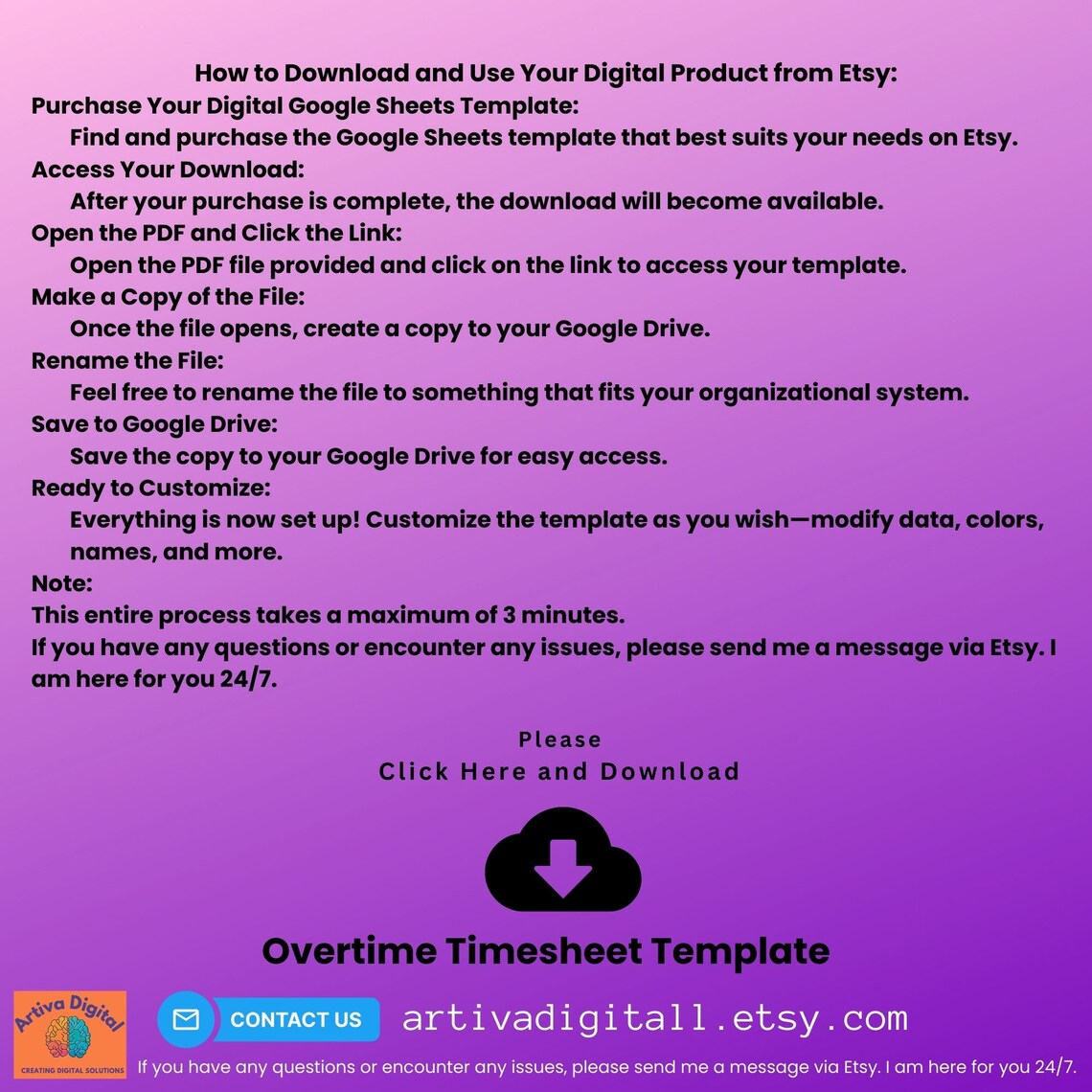 Overtime Timesheet Template, Track Employee Overtime Hours, Simplify ...