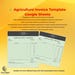 Agriculture Invoice Template, Google Sheets Editable Template, Farm ...