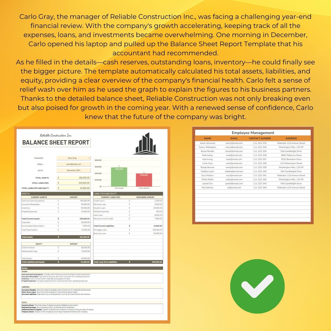 Balance Sheet Report Template, Google Sheets, Editable Financial ...