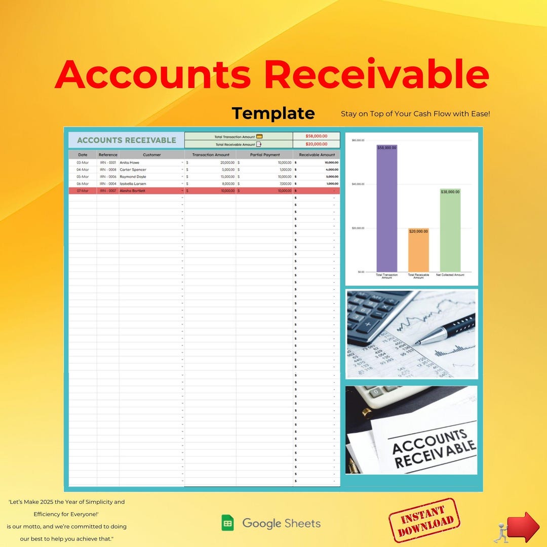 Accounts Receivable Template Google Sheets, Invoice Tracker Spreadsheet ...