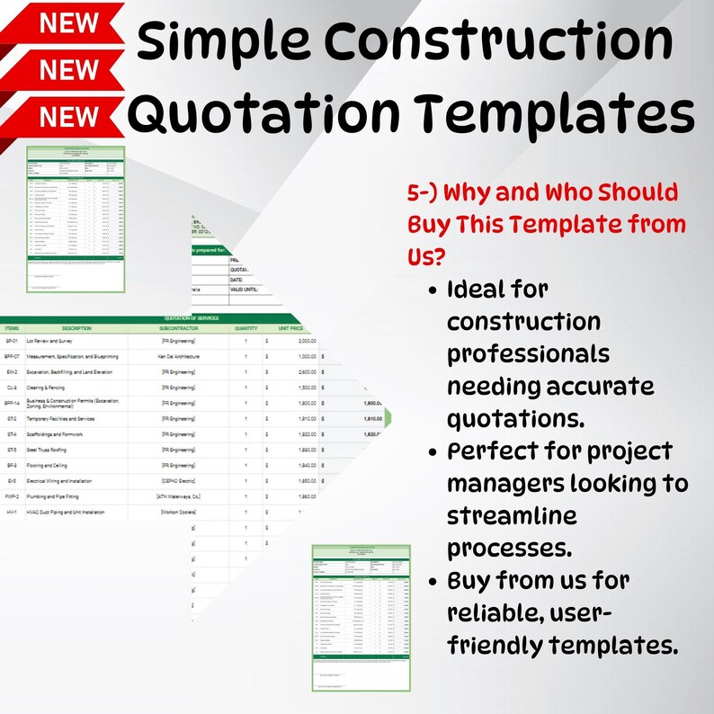 Simple Construction Quotation Templates, Create Accurate Quotes ...