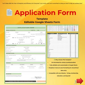 Application Form Template, Google Sheets Application Tracker, Job ...