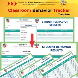 Classroom Behavior Tracker , Editable Student Behavior Log, Teacher ...
