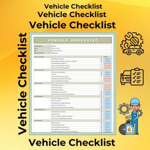 Vehicle Checklist Template, Ensure Comprehensive Inspections, Track ...