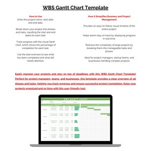WBS Gantt Chart Template, Google Sheets for Project Planning, Task ...