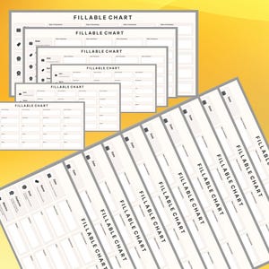 Fillable Chart Template, Google Sheets Planner, Editable Data Tracker ...