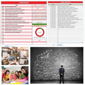 Checklist Template, Google Sheets, Task Manager, To-do List, Daily ...