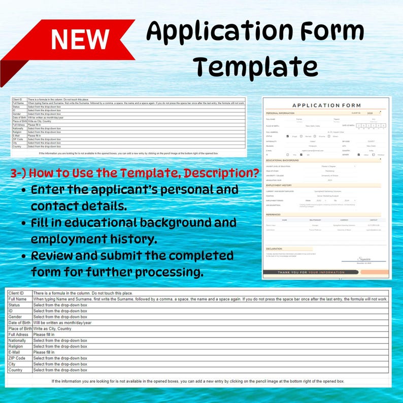 Application Form Template, Streamline Job Applications, Easy ...