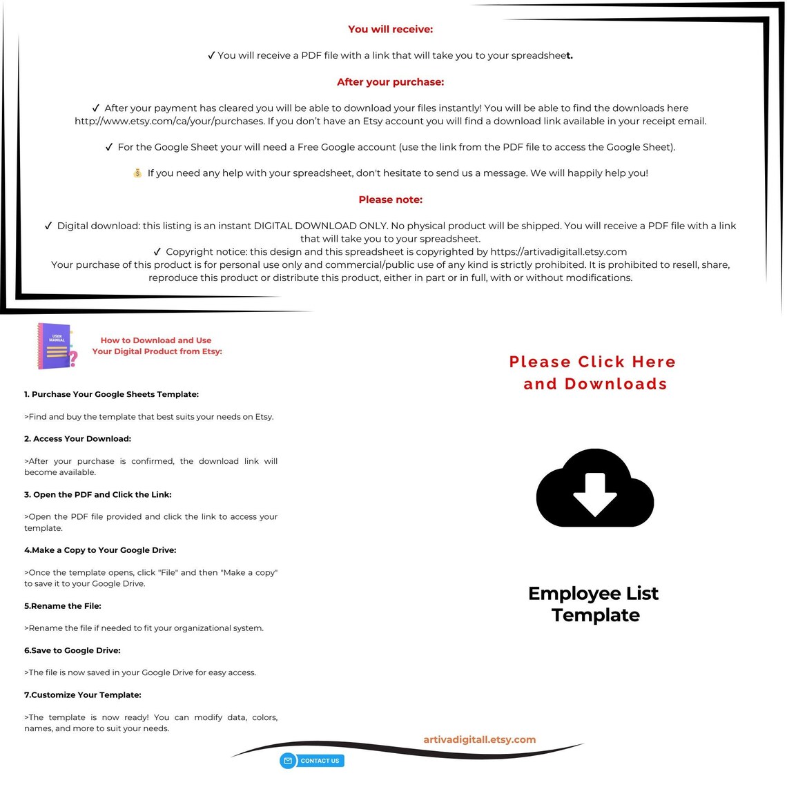 Employee List Template, Organize Employee Details, Track Roles and ...