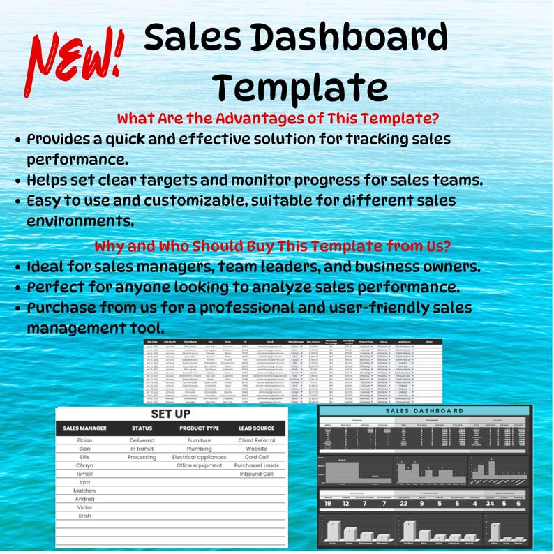 Sales Dashboard Template, Monitor Sales Performance, Track Key Metrics ...