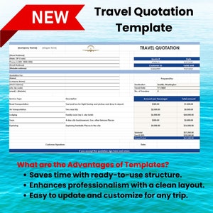 Travel Quotation Template, Create Detailed Travel Quotes, Easy ...