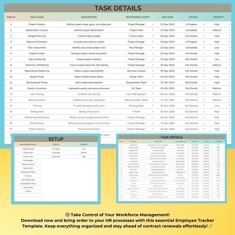 Activity Task Tracker Template, Google Sheets, Project Management Tool ...