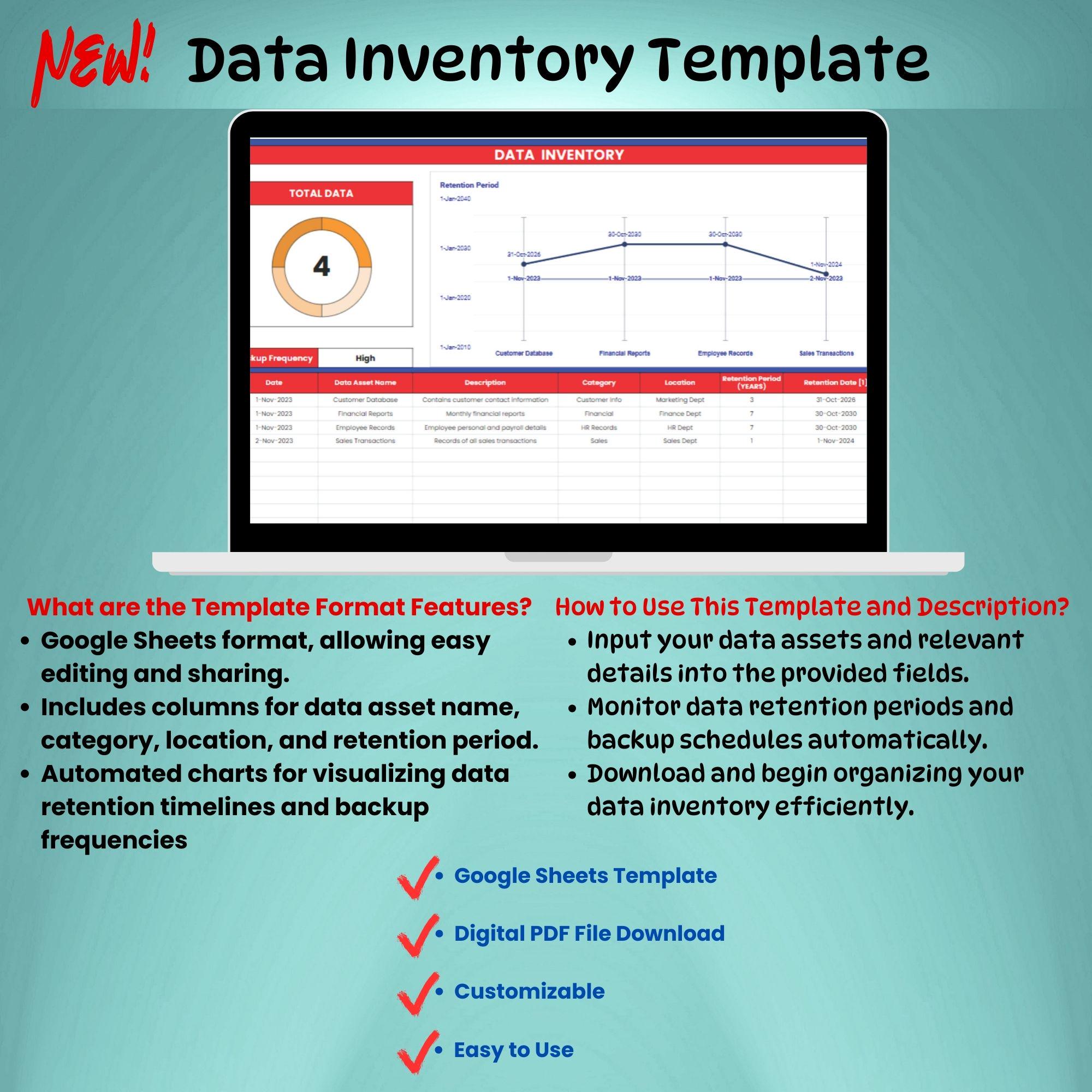 Data Inventory Template, Track and Manage Data Assets, Simplify Data ...