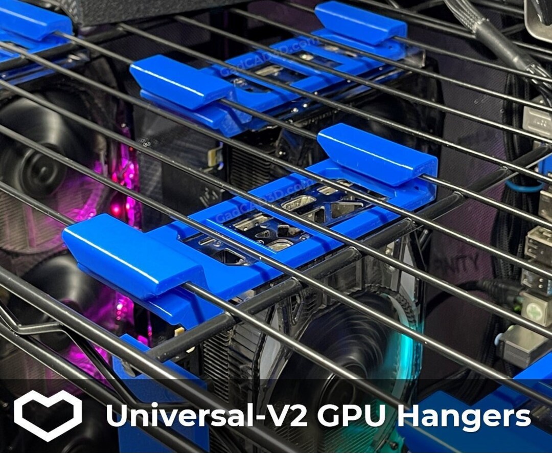 GPU Hangers for Wire Shelf Crypto Mining Rigs multi-packs by Gadcad 3D ...