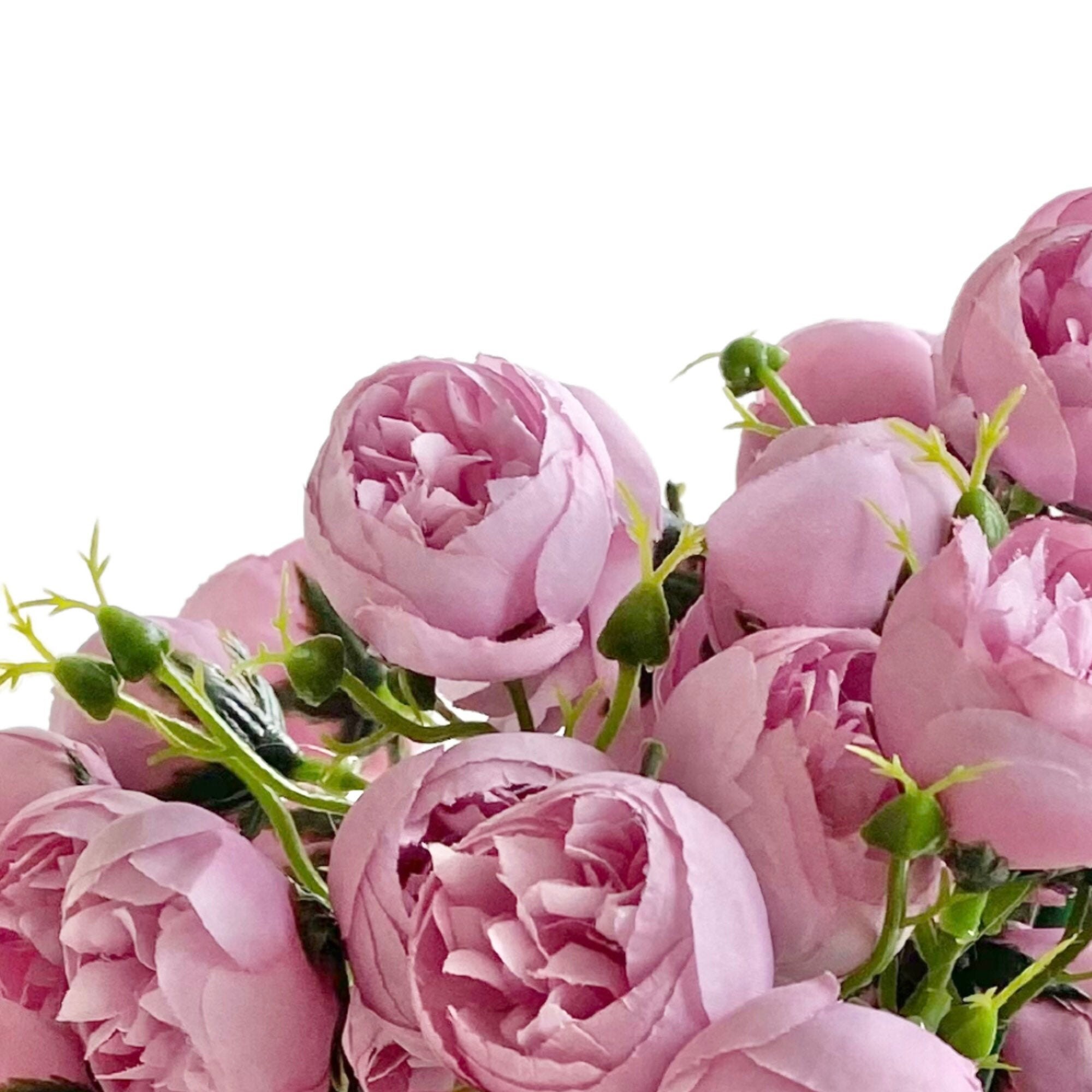 Mini Silk Peonies, 12 Blooms With 3 Blooms per Stem, Peony Buds, Small ...