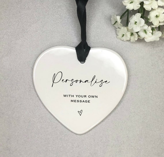 Personalised With Own Message Gift Keepsake Tag Gift Ceramic - Etsy UK