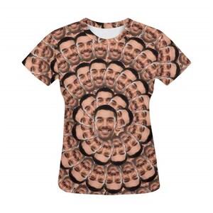 Custom Face T-shirt for Women,personalized Short Sleeve Shirt With ...