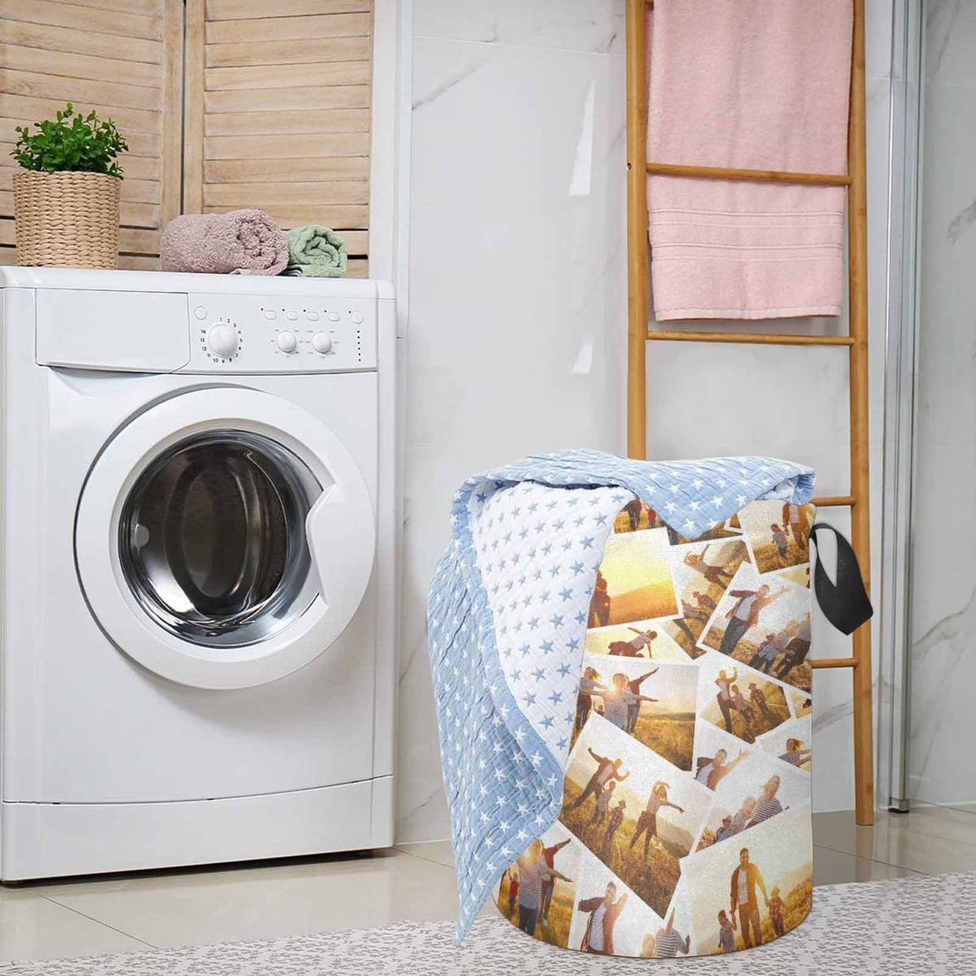 Custom Laundry Basket With Photo Personalized Pictures Laundry Hamper ...
