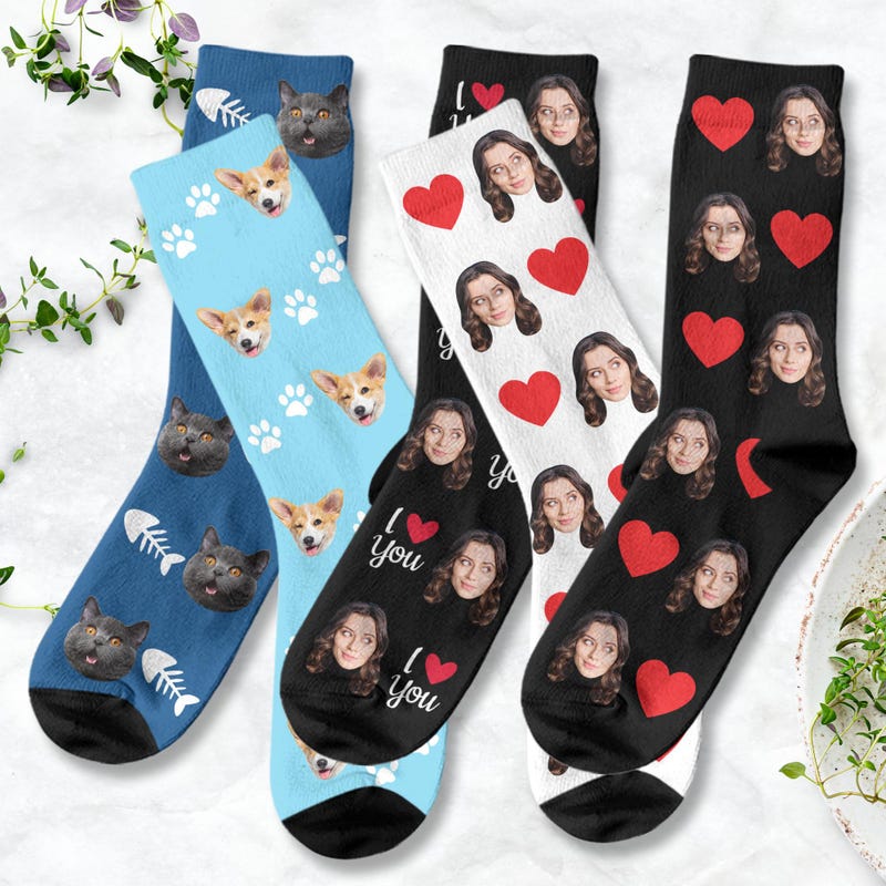 Photo Socks - Etsy