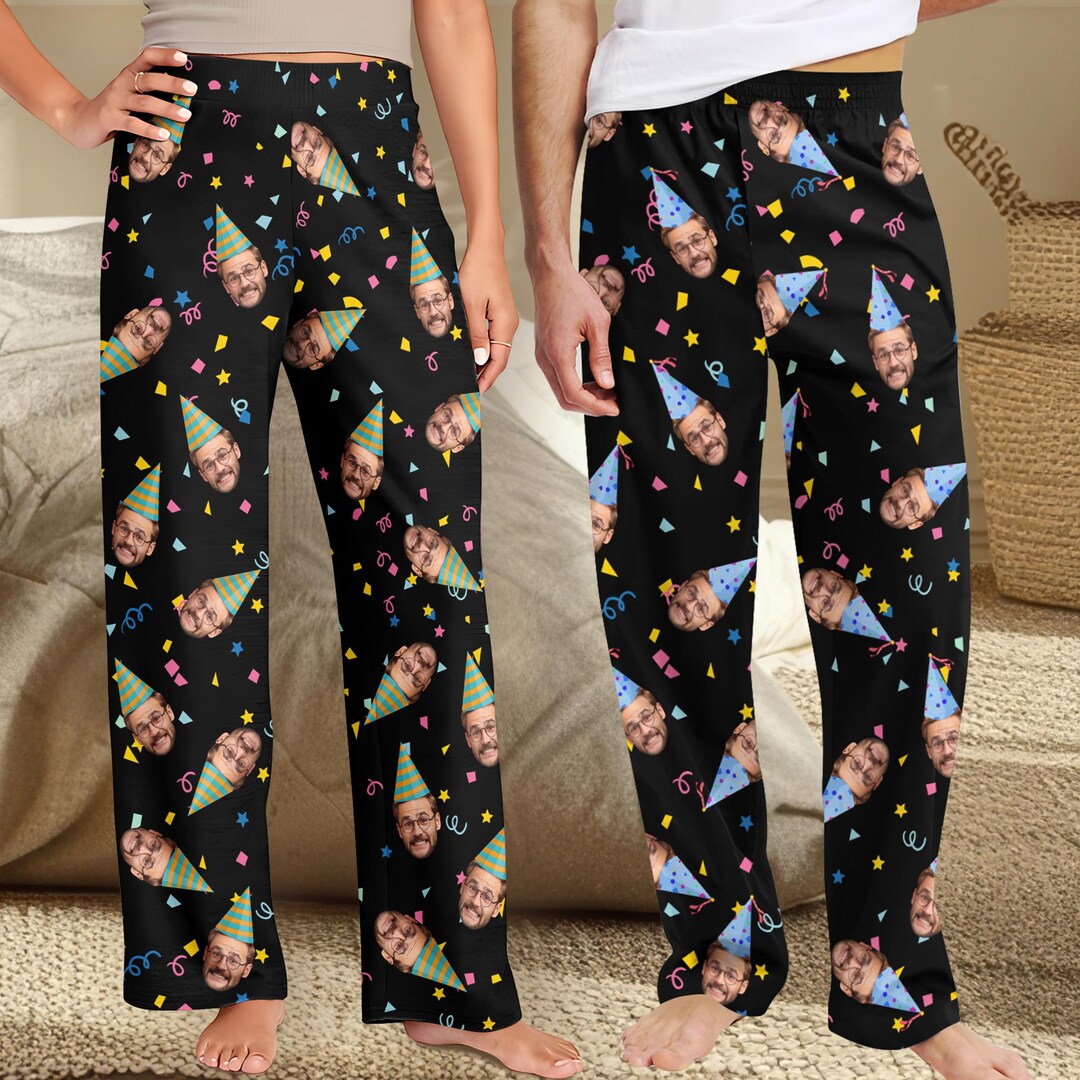 Custom Face Pajama Pants, Personalized Photo Birthday Gift - Etsy