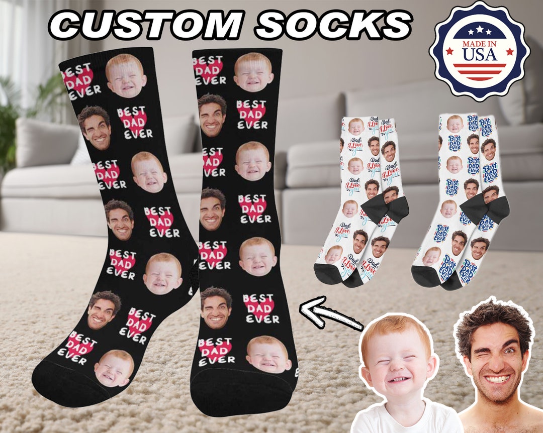 Custom Face Socks, Personalized Photo Socks, Father's Day Gift - Etsy