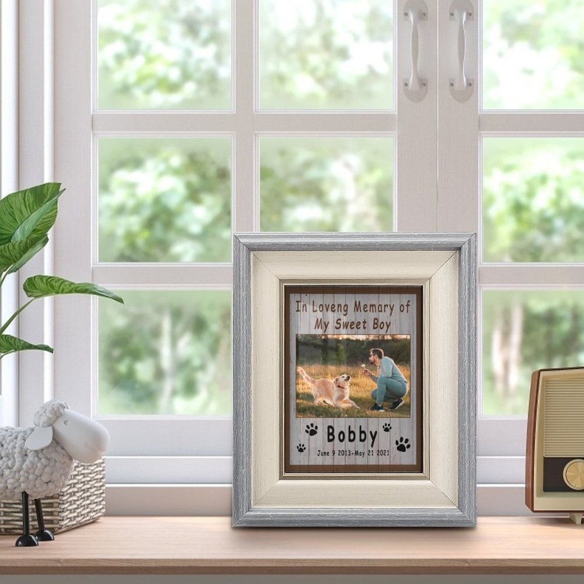Wooden Photo Framecustom Add Your Own Text Photo - Etsy