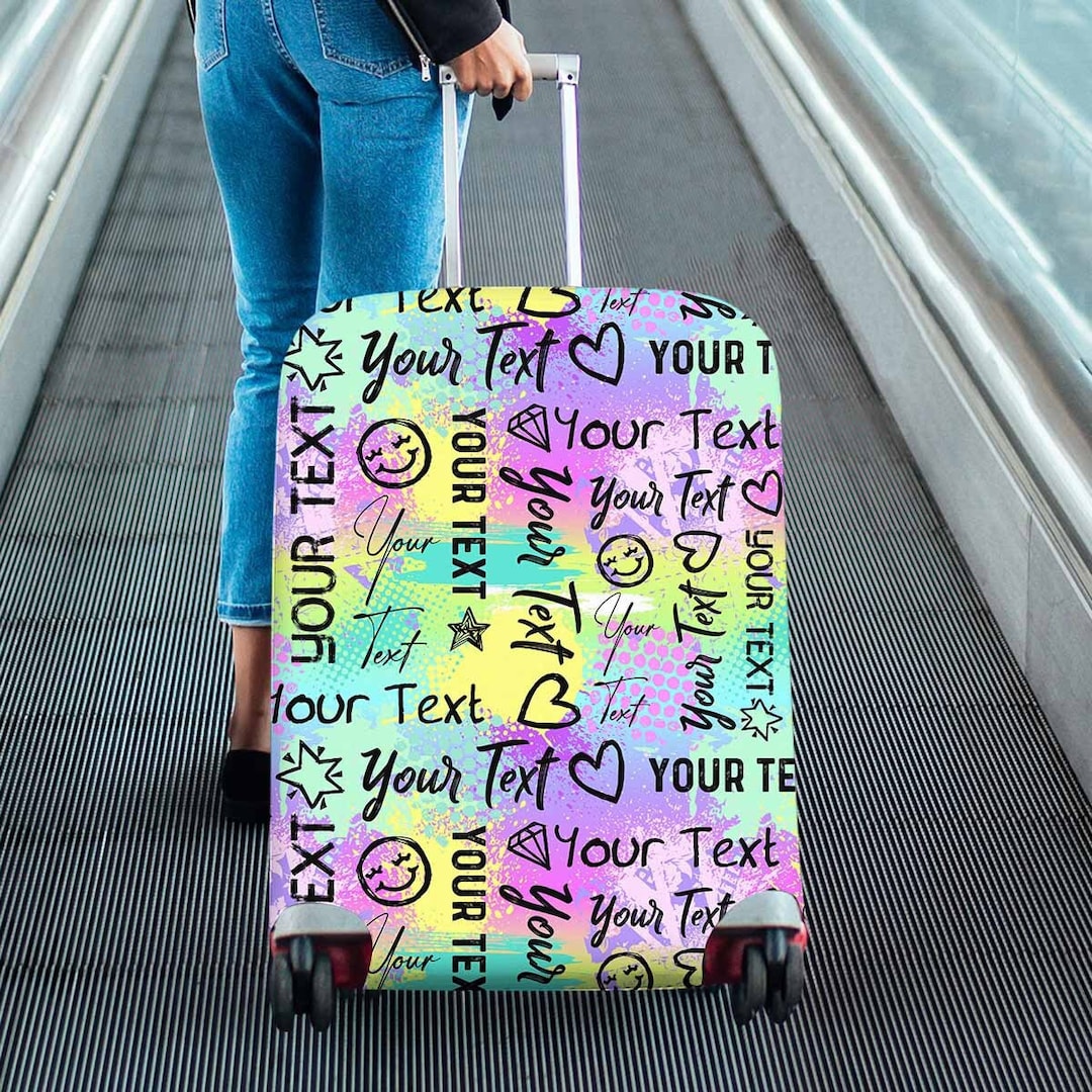 Custom Name Luggage Covers Personalized Suitcase Covers With Text ...